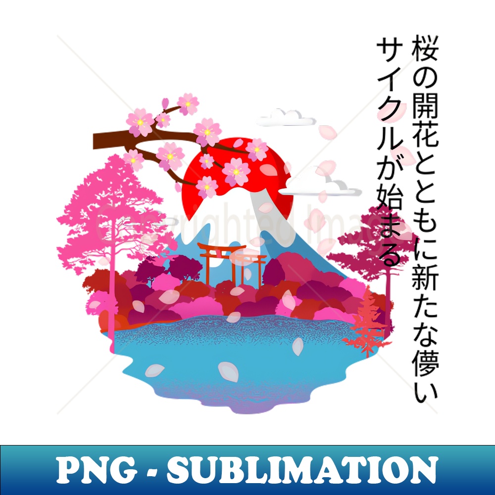 spring japan cherry blossom landscape - PNG Transparent Subl | Inspire ...