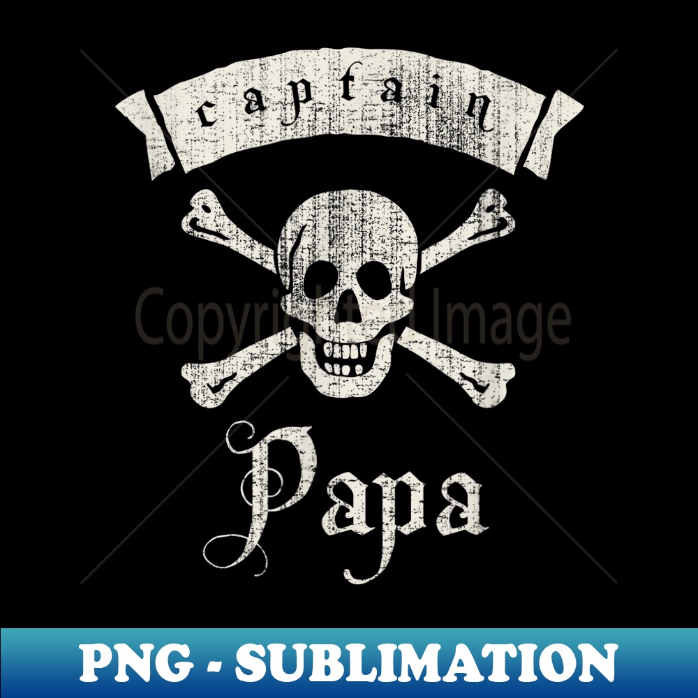Mens Captain Papa Vintage Pirate - Elegant Sublimation PNG D | Inspire ...