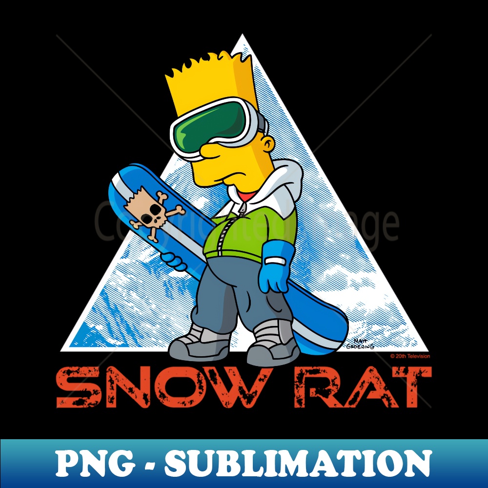 The Simpsons Bart Simpson Snowboarding Snow Rat - Special Ed | Inspire ...