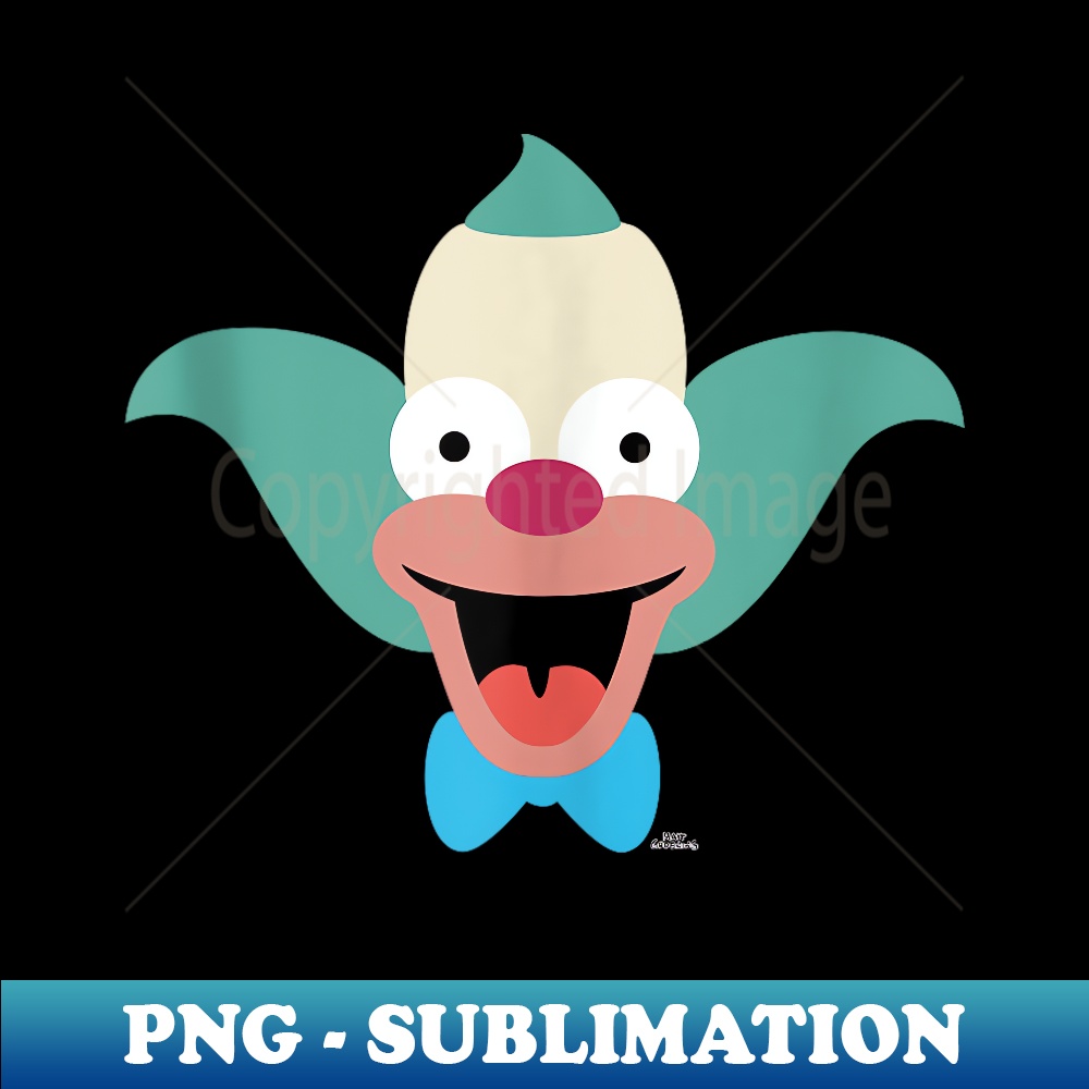 The Simpsons Krusty the Clown Face - Modern Sublimation PNG | Inspire ...