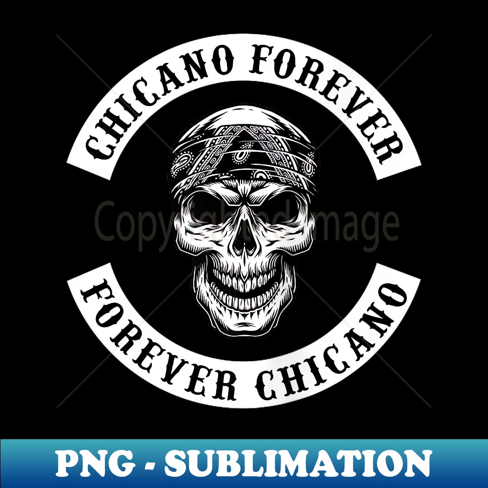 Chicano Skull With Bandana Biker Style Rocker - Elegant Subl | Inspire ...