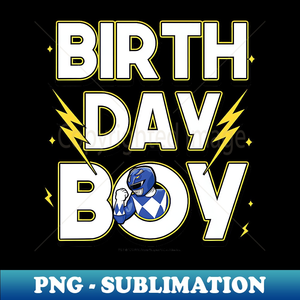 Power Rangers Birthday Boy Blue Ranger Logo Youth - High-Res | Inspire ...