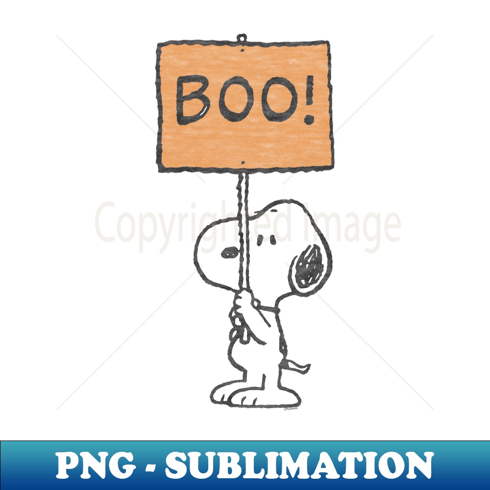 Peanuts Halloween Snoopy Boo Sign - Digital Sublimation Down | Inspire ...