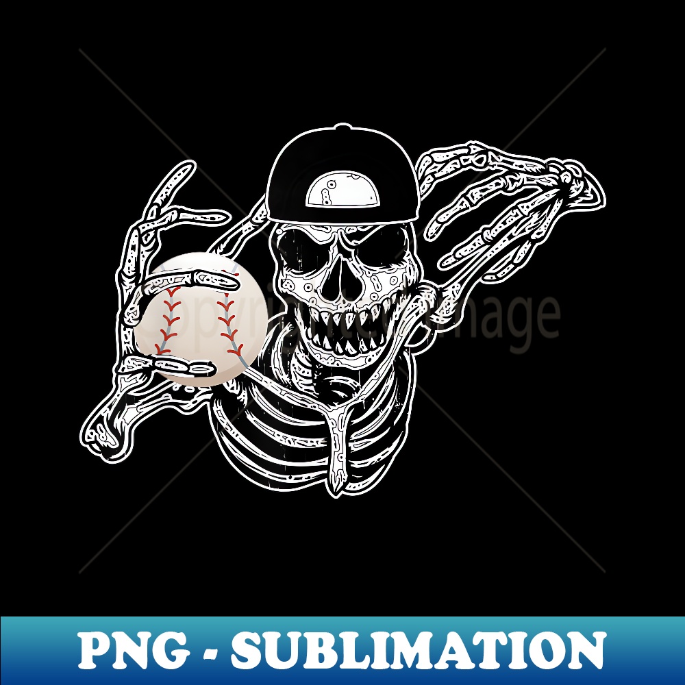 Halloween Skeleton Baseball Player Skull Hands T - Exclusive | Inspire ...