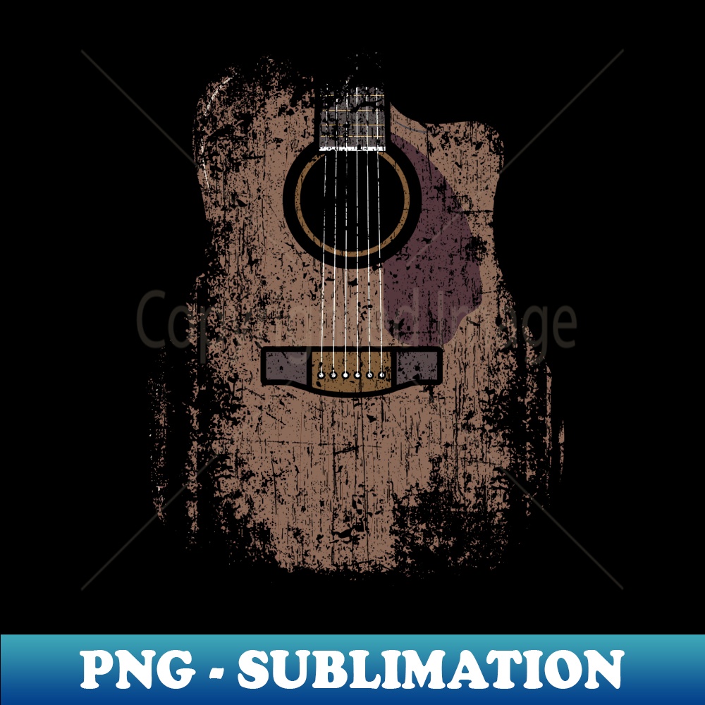 Distressed Acoustic Guitar Vintage Player Rock & Roll Music | Inspire ...