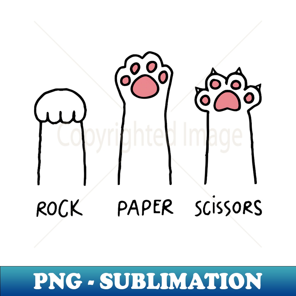 rock paper scissors cat paws - Vintage Sublimation PNG Downl | Inspire ...
