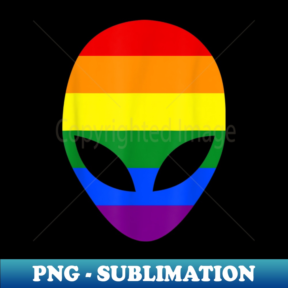 Alien Shaped Head Rainbow Pride Flag - Unique Sublimation PN | Inspire ...