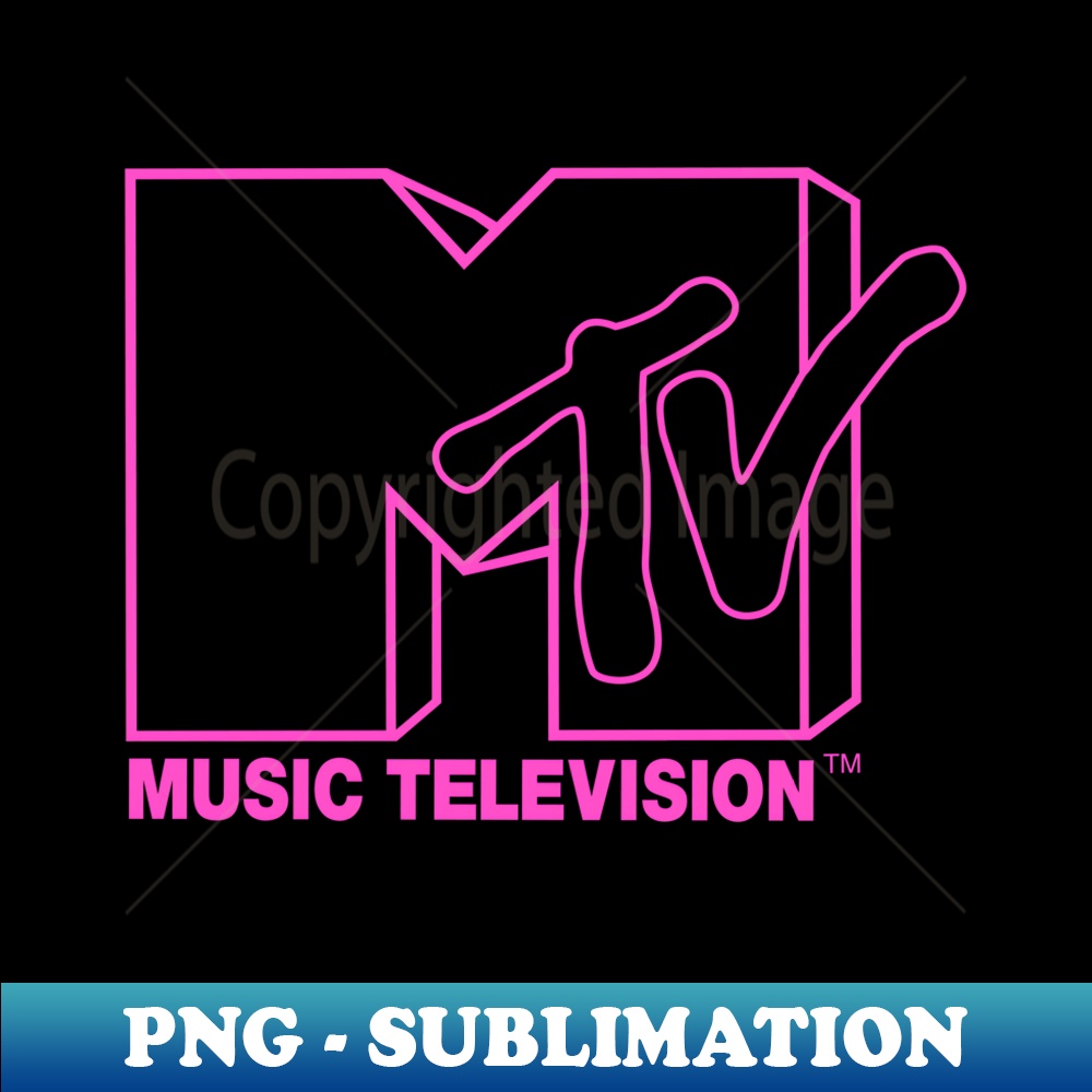 MTV Neon Pink Logo Outline - High-Resolution PNG Sublimation | Inspire ...