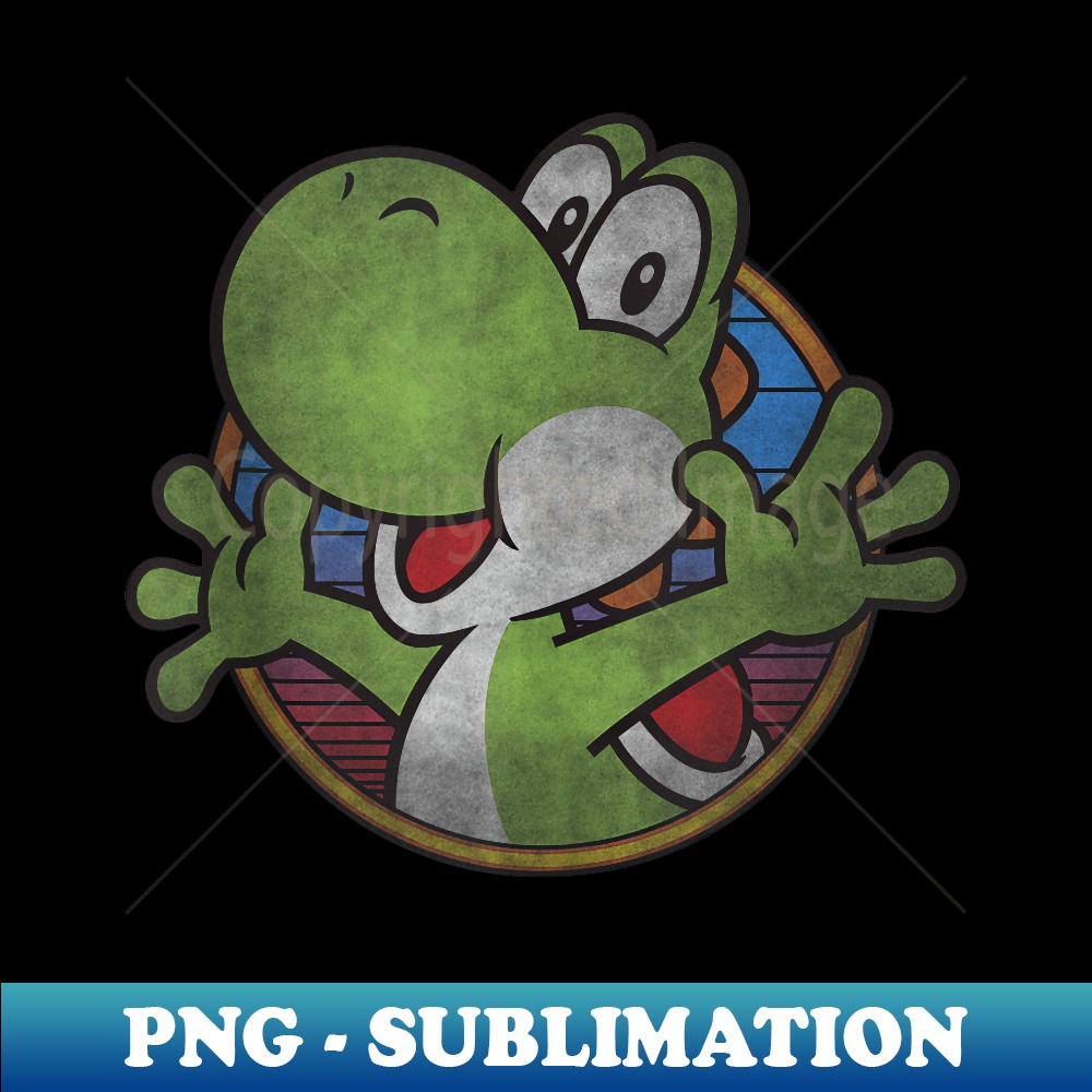 Super Mario Yoshi Color Fade Circle Logo - Signature Sublima | Inspire ...