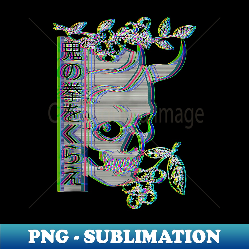 Japanese Demon Art Face Yokai Skull Devil Harajuku Aesthetic | Inspire ...