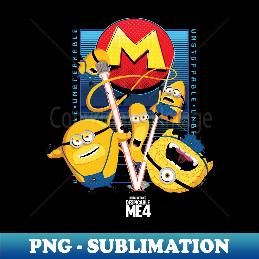 Despicable Me 4 Mighty Minions Unstoppable Unbreakable Logo | Inspire ...