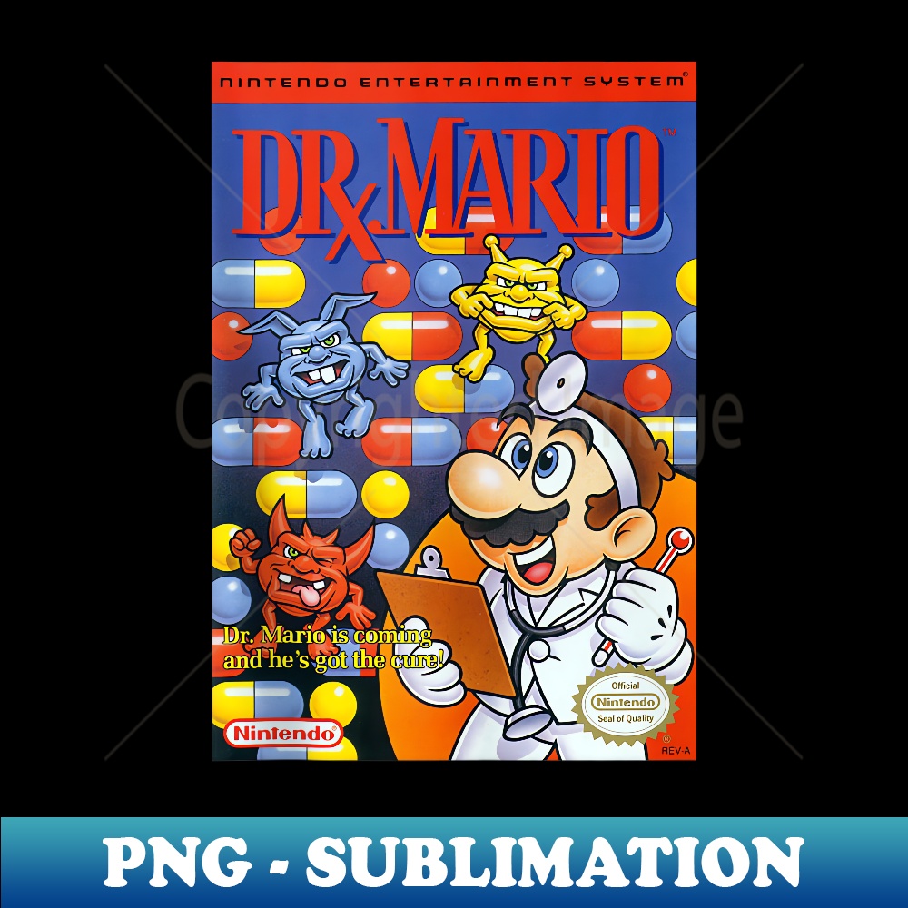 Super Mario Dr Mario Retro NES Game Cover - Modern Sublimati | Inspire ...
