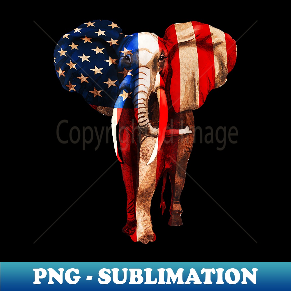 July 4th USA American Flag - African Elephant | Inspire Uplift