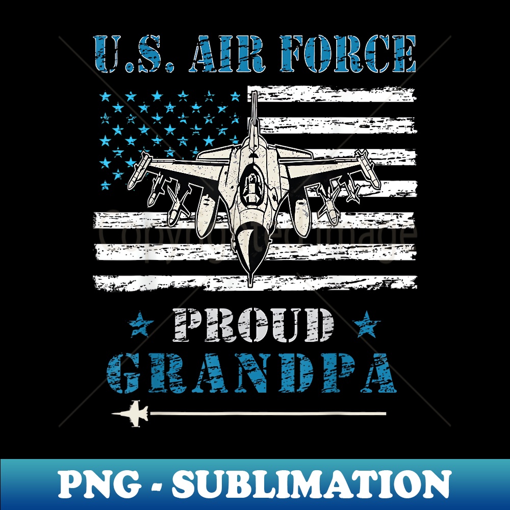 Mens Proud Grandpa US Air Force USAF Jet Pilot USA Flag Vint | Inspire ...