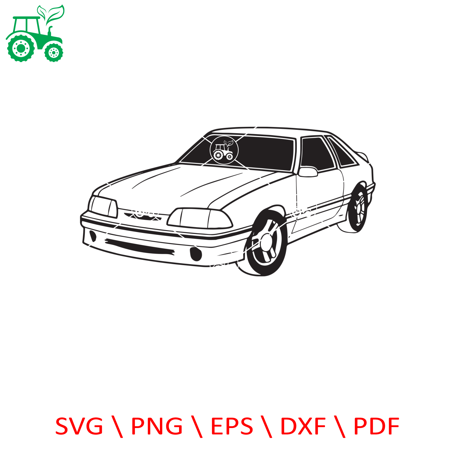 Ford Mustang Fox Body SVG, Ford Mustang Fox Body clipart svg | Inspire ...