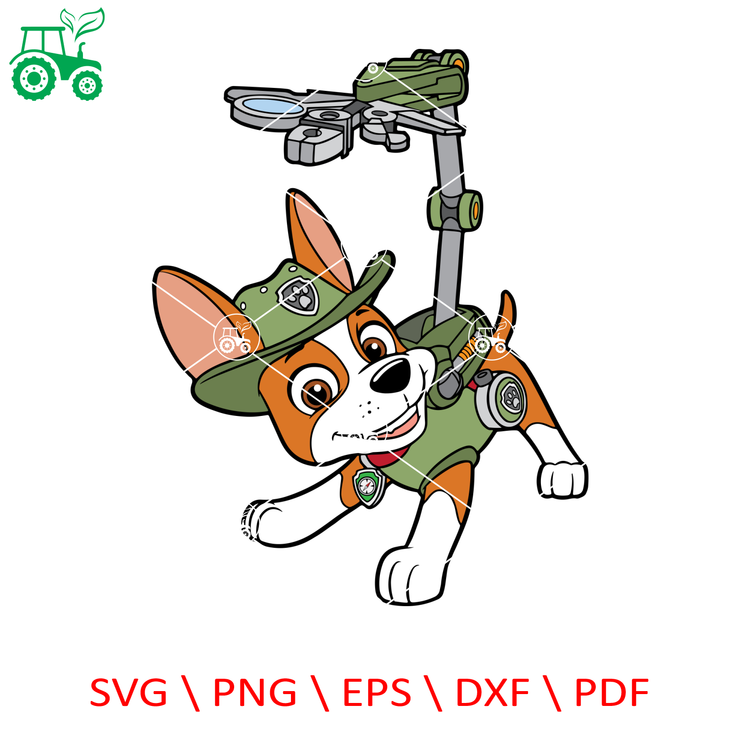Tracker Paw Patrol svg, Paw patrol Clipart, Cartoon Paw Svg, - Inspire ...