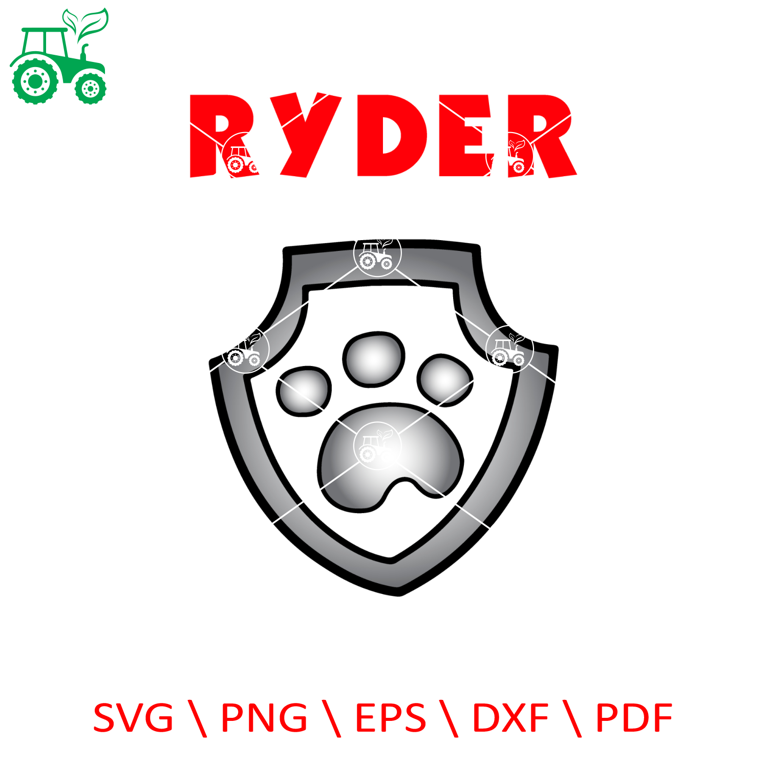 Ryder Shield Paw Patrol svg, Paw patrol Clipart, Cartoon Paw - Inspire ...