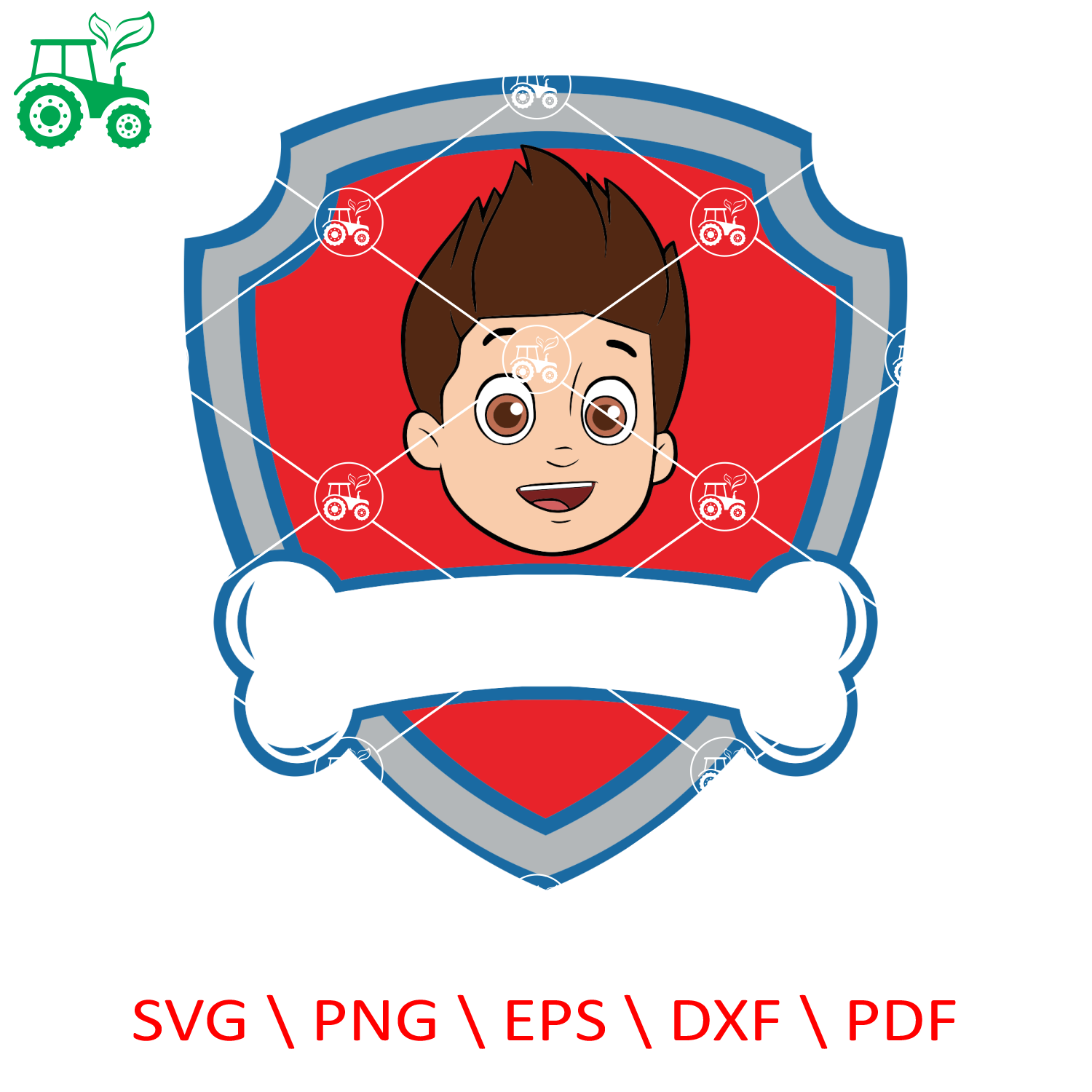 Ryder Shield Paw Patrol svg, Paw patrol Clipart, Cartoon Paw - Inspire ...