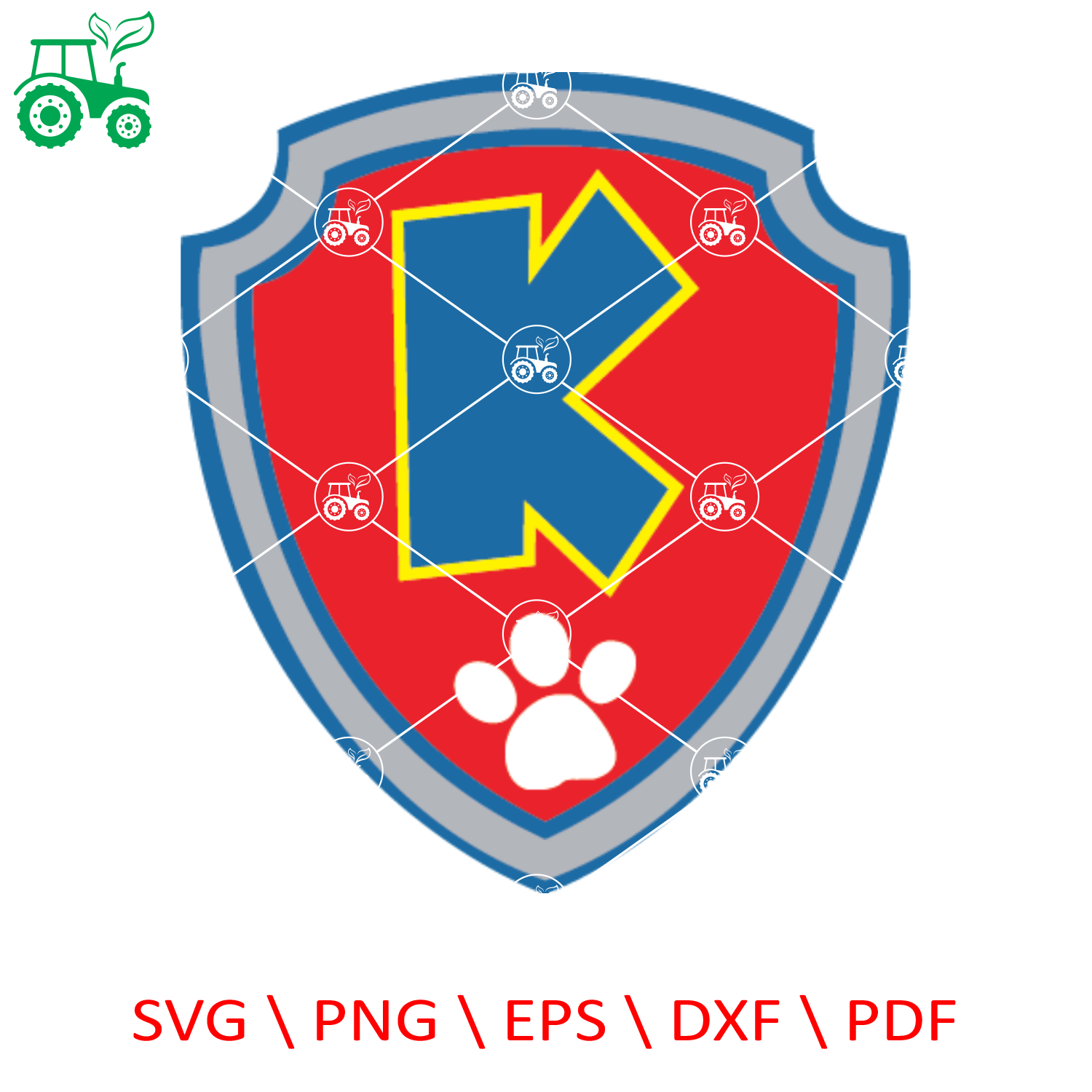 Paw Patrol Shield Alphabet K, Paw Patrol svg, Paw patrol Cli - Inspire ...