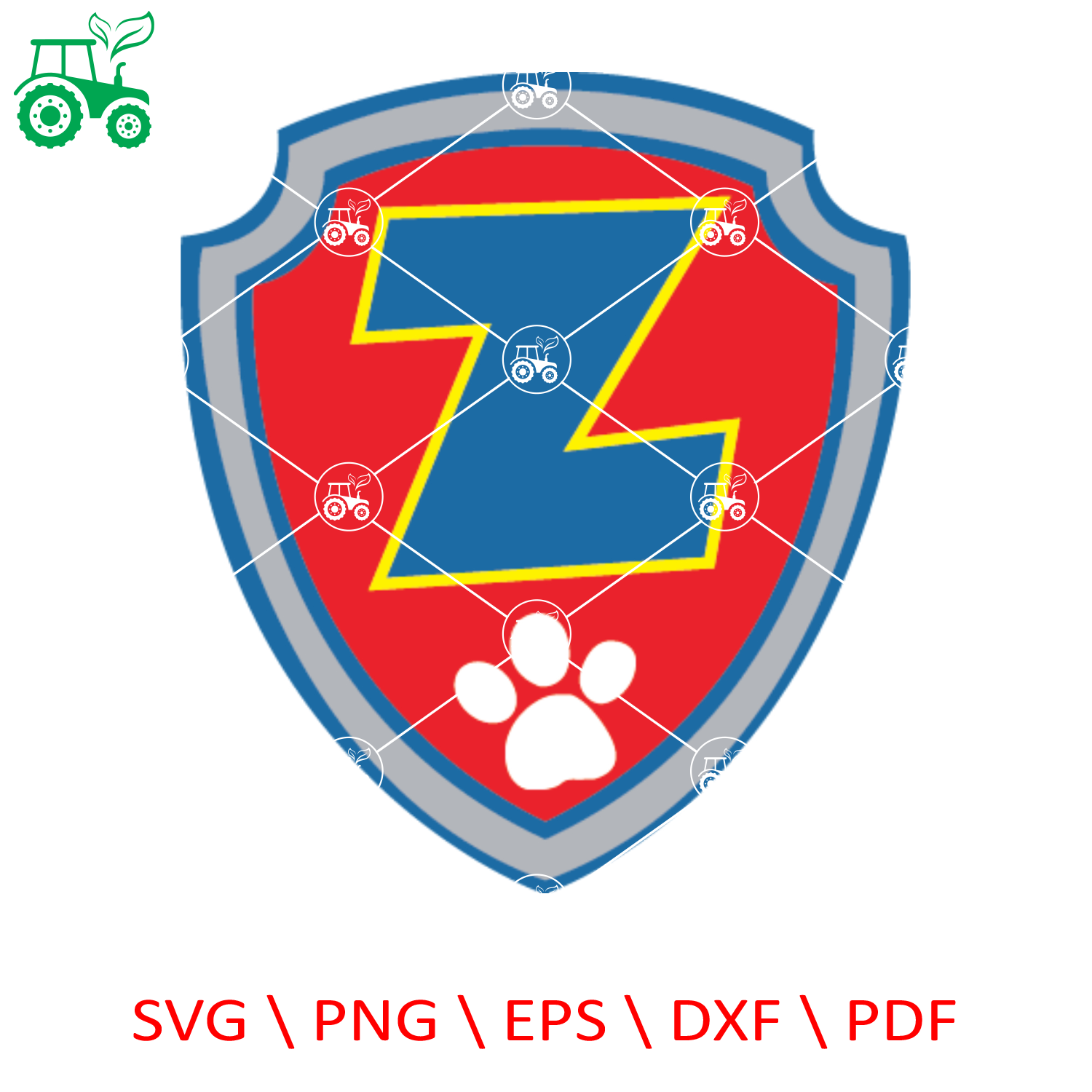 Paw Patrol Shield Alphabet Z,Paw Patrol svg, Paw patrol Clip - Inspire ...