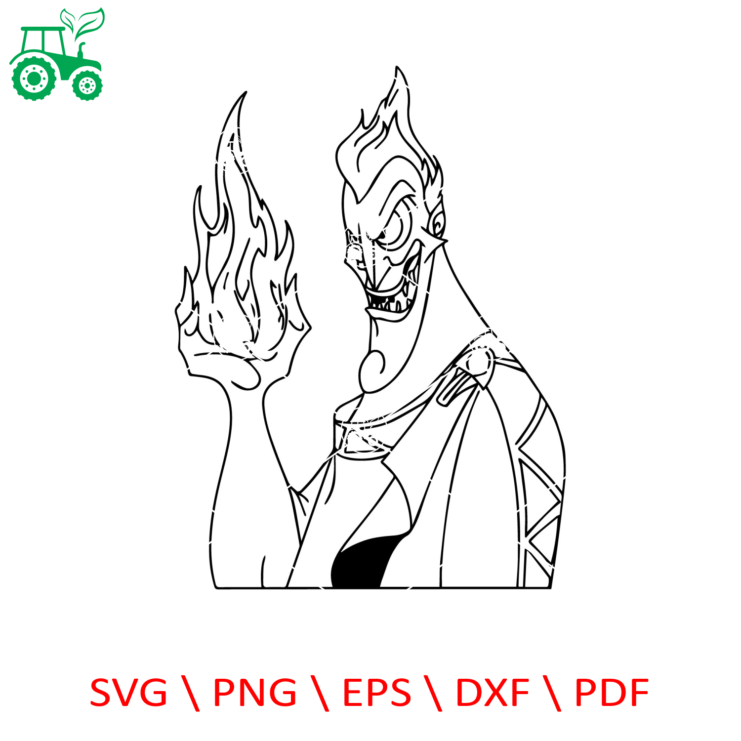 Hades SVG (Hercules) Digital Files, Villain Coloring Pages, | Inspire ...