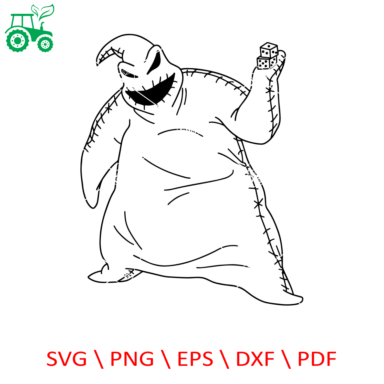 Oogie Boogie with Dice SVG Digital Files (The Nightmare Befo | Inspire ...