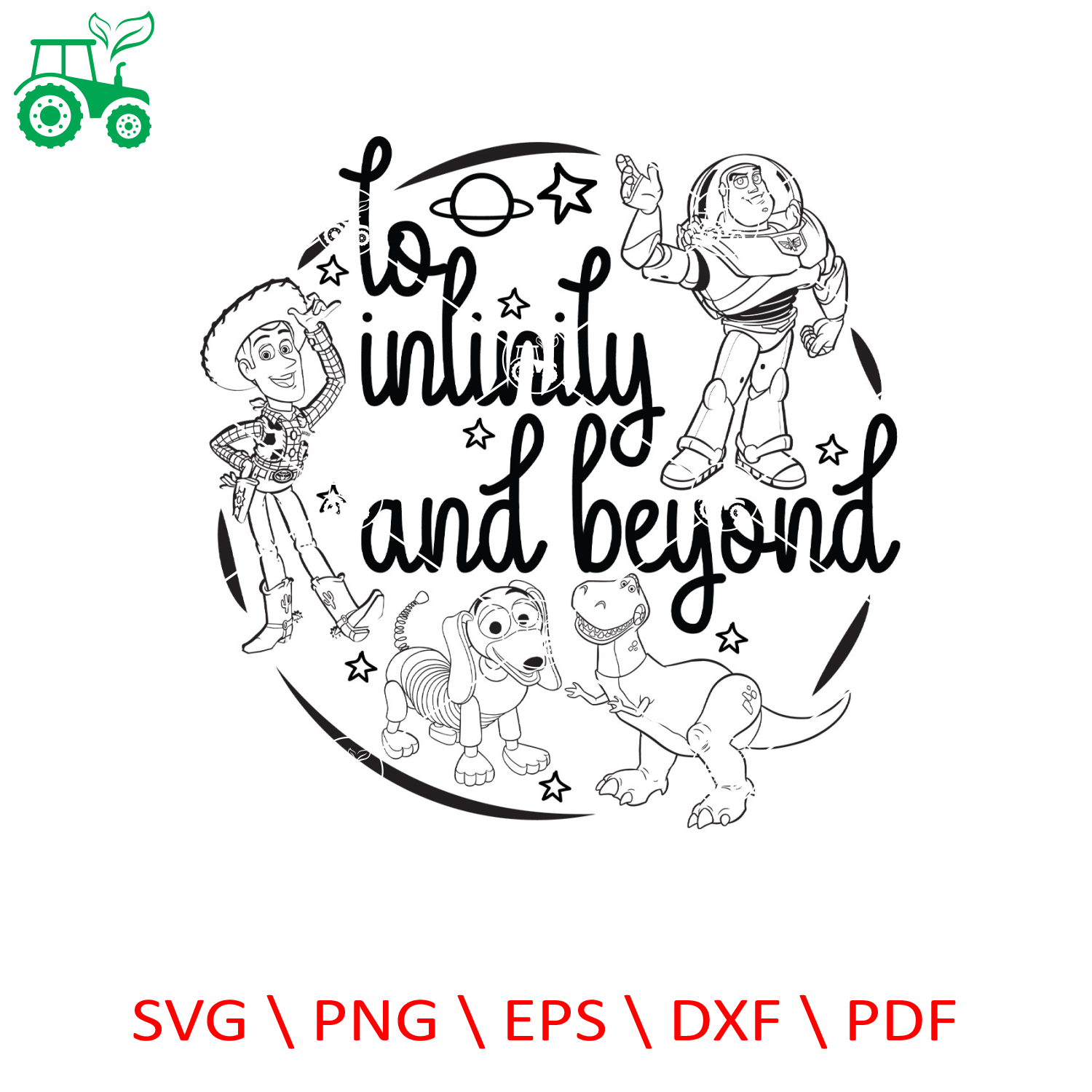 Coloring To Infinity And Beyond Svg, Rex Svg, Buzz Lightyear - Inspire ...