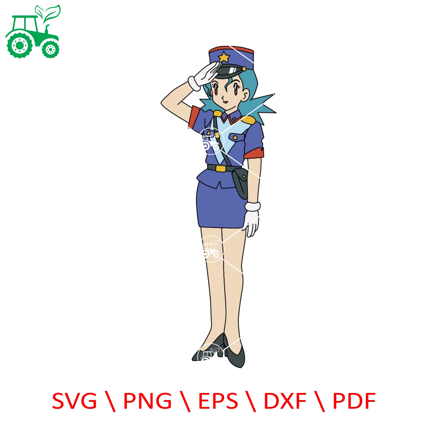 Cartoon Characters Pokemon Officer Jenny SVG Cutting Files | Inspire Uplift