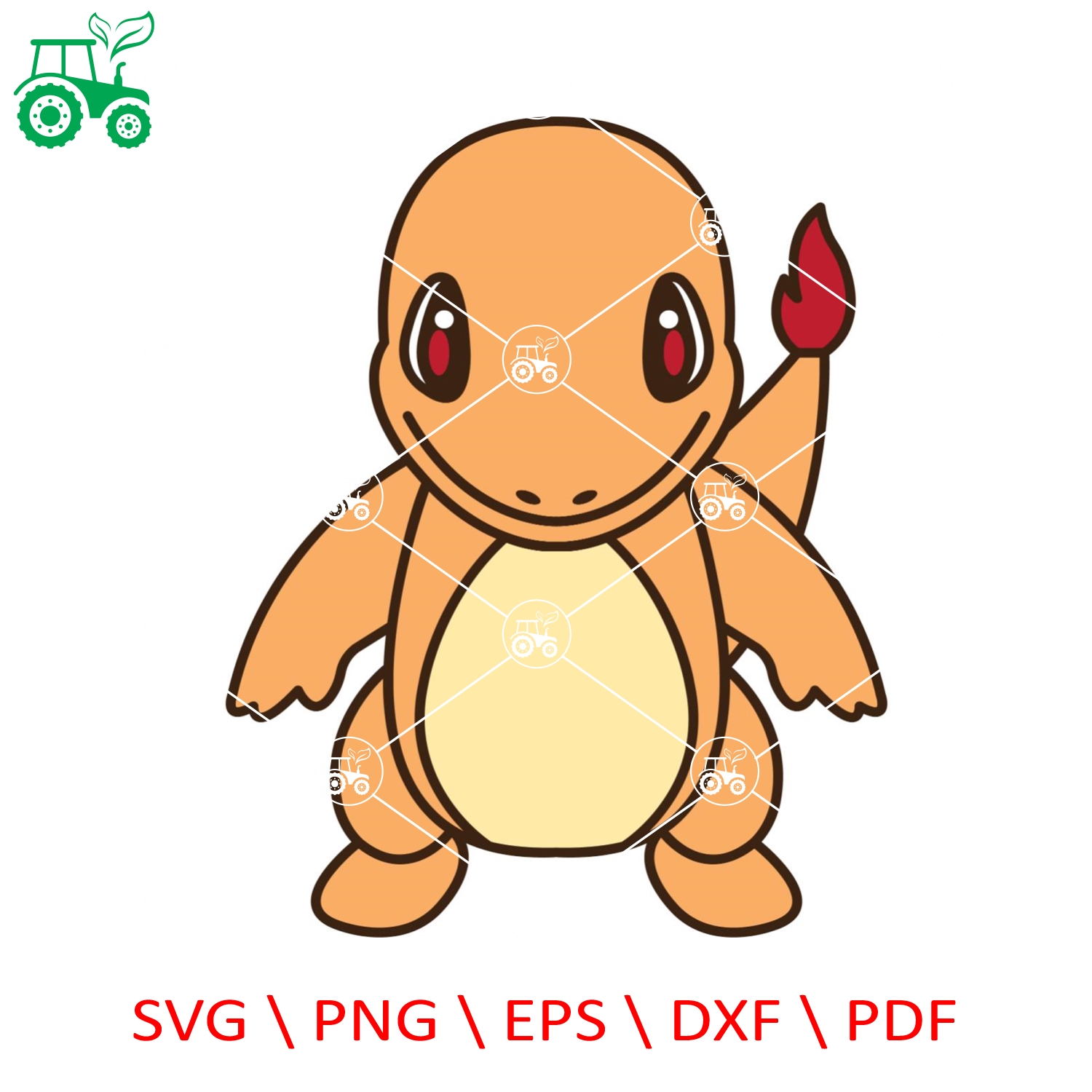 Fire Type Pokemon Hitokage Charmander Anime SVG - Inspire Uplift