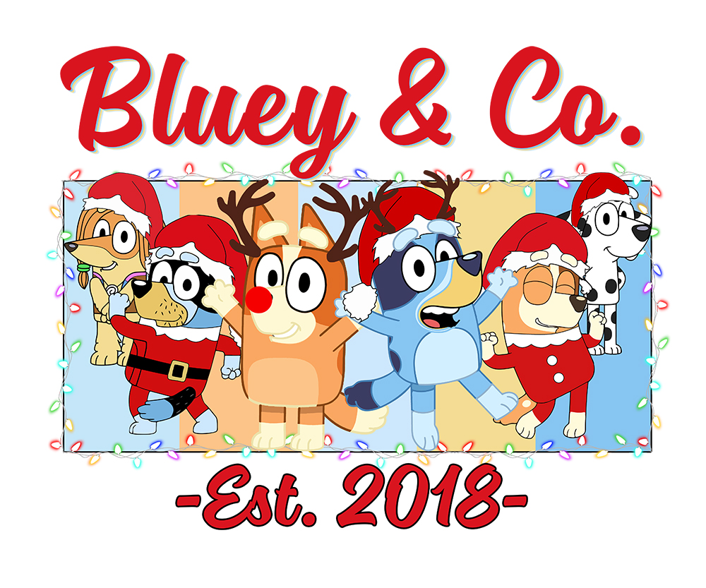 Bluey Co 2018 Png, Bluey Family Christmas Png - Inspire Uplift