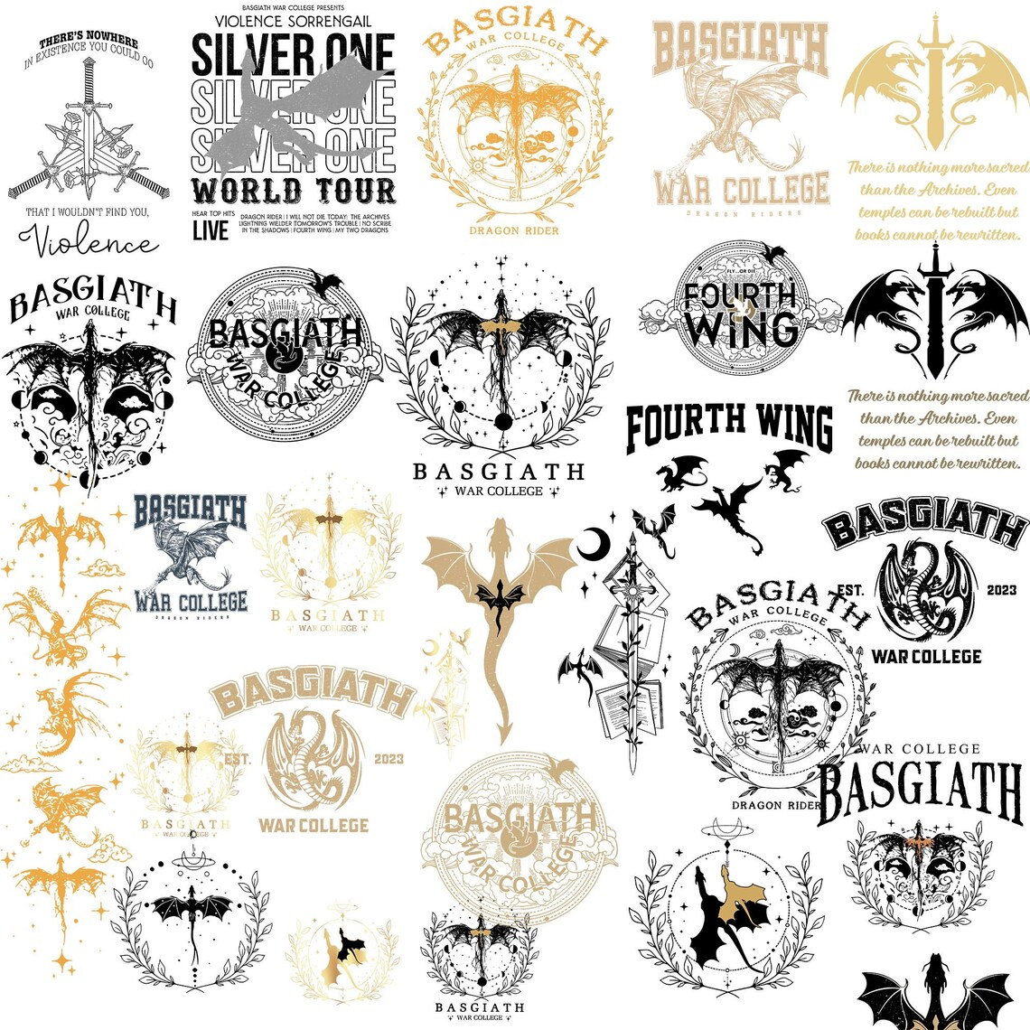 Fourth Wing Svg Png | Inspire Uplift