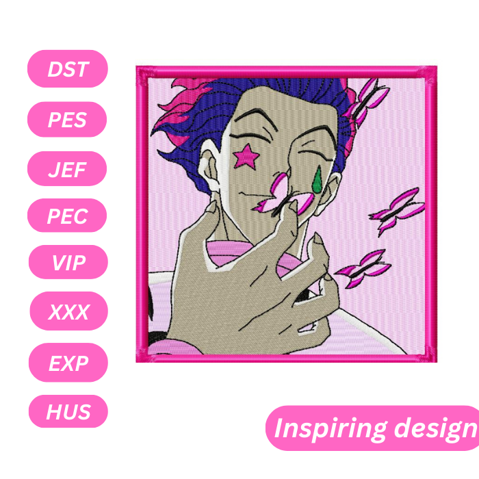 Pink Isoka Anime Embroidery Design, Machine Embroidery Desig - Inspire ...