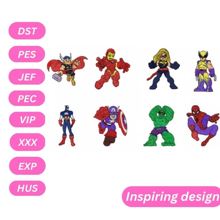 Marvel Super Hero Embroidery Design, Machine Embroidery Desi - Inspire ...