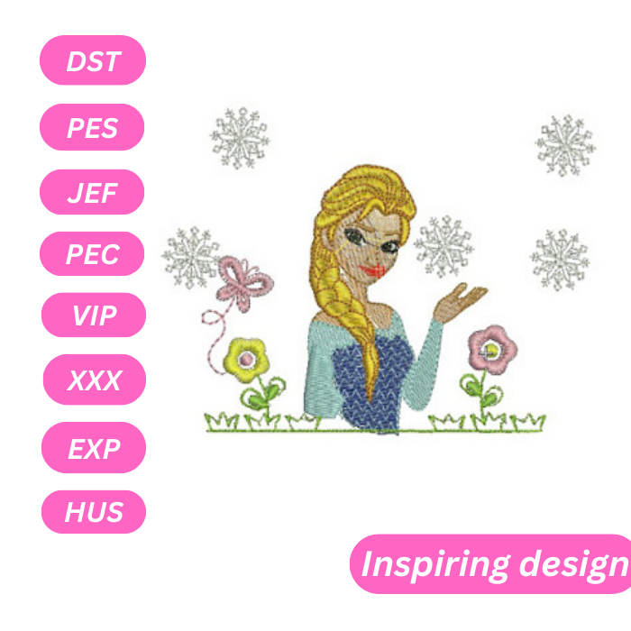 Frozen Princess Elsa Machine Embroidery Design, Elsa Embroid | Inspire ...