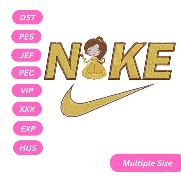 Nike Embroidery Design, Disney Princess Cinderella Machine E | Inspire ...