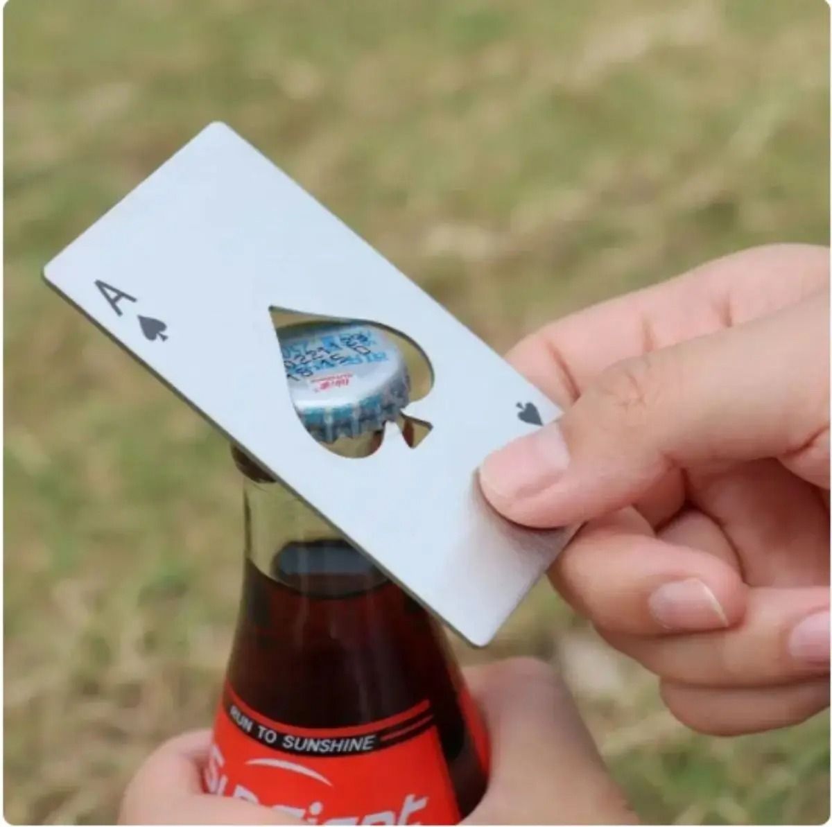 Ace of Spades Card Bottle Opener – Stainless Steel | Inspire Uplift
