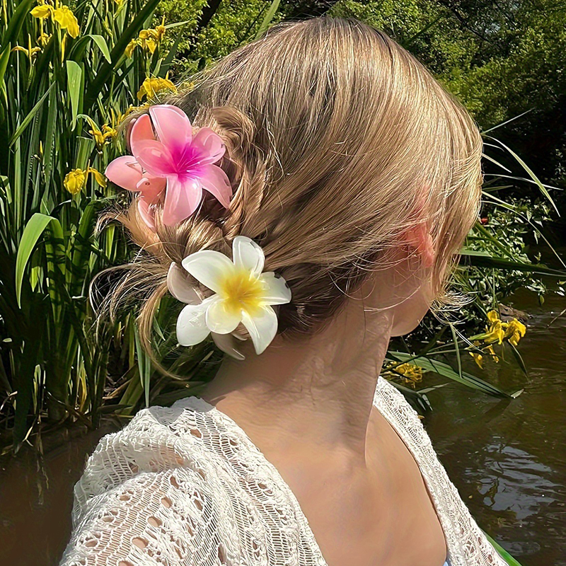 Bohemian Flower Hair Clips – Large Claw Barrettes | Inspire Uplift