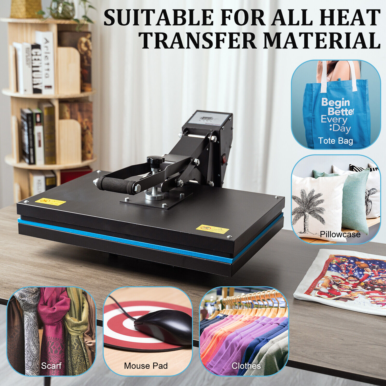 Clamshell Heat Press Machine – Double Tube Digital Printer | Inspire Uplift