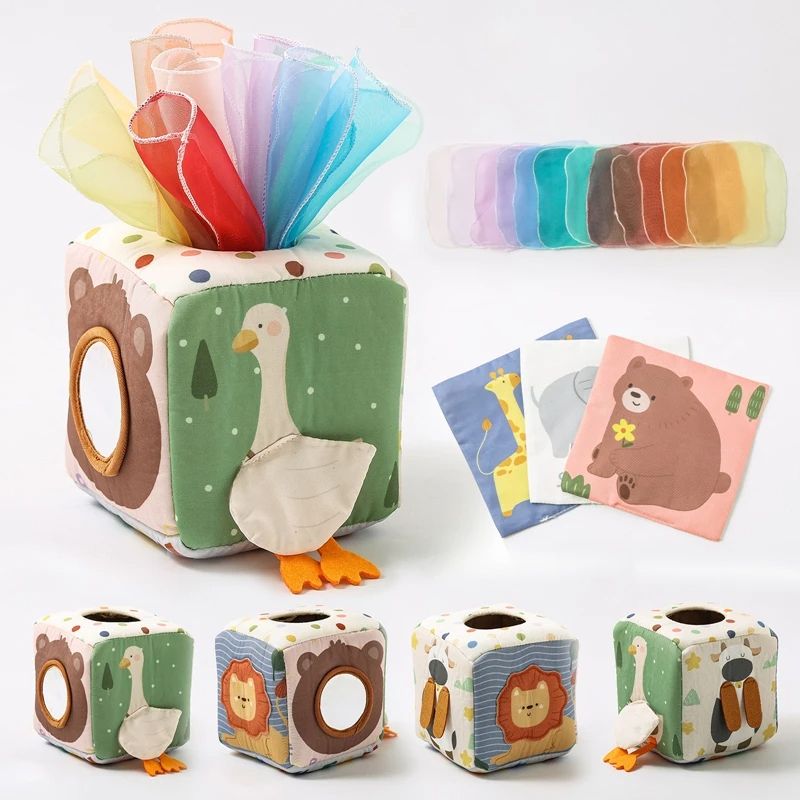 Baby Montessori Magic Tissue Box Toy – Sensory Educational G | Inspire ...