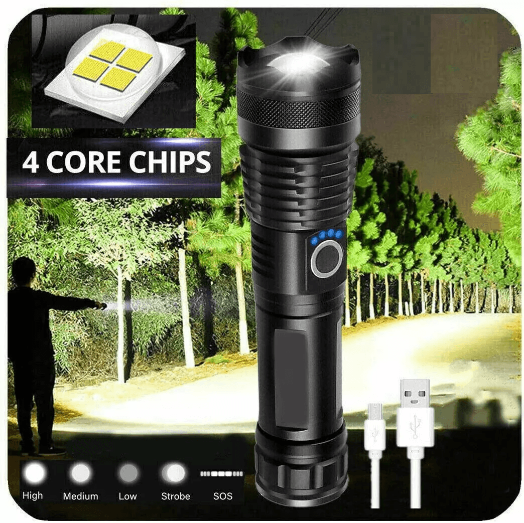 Rechargeable LED Tactical Flashlight High Lumens | Inspire Uplift