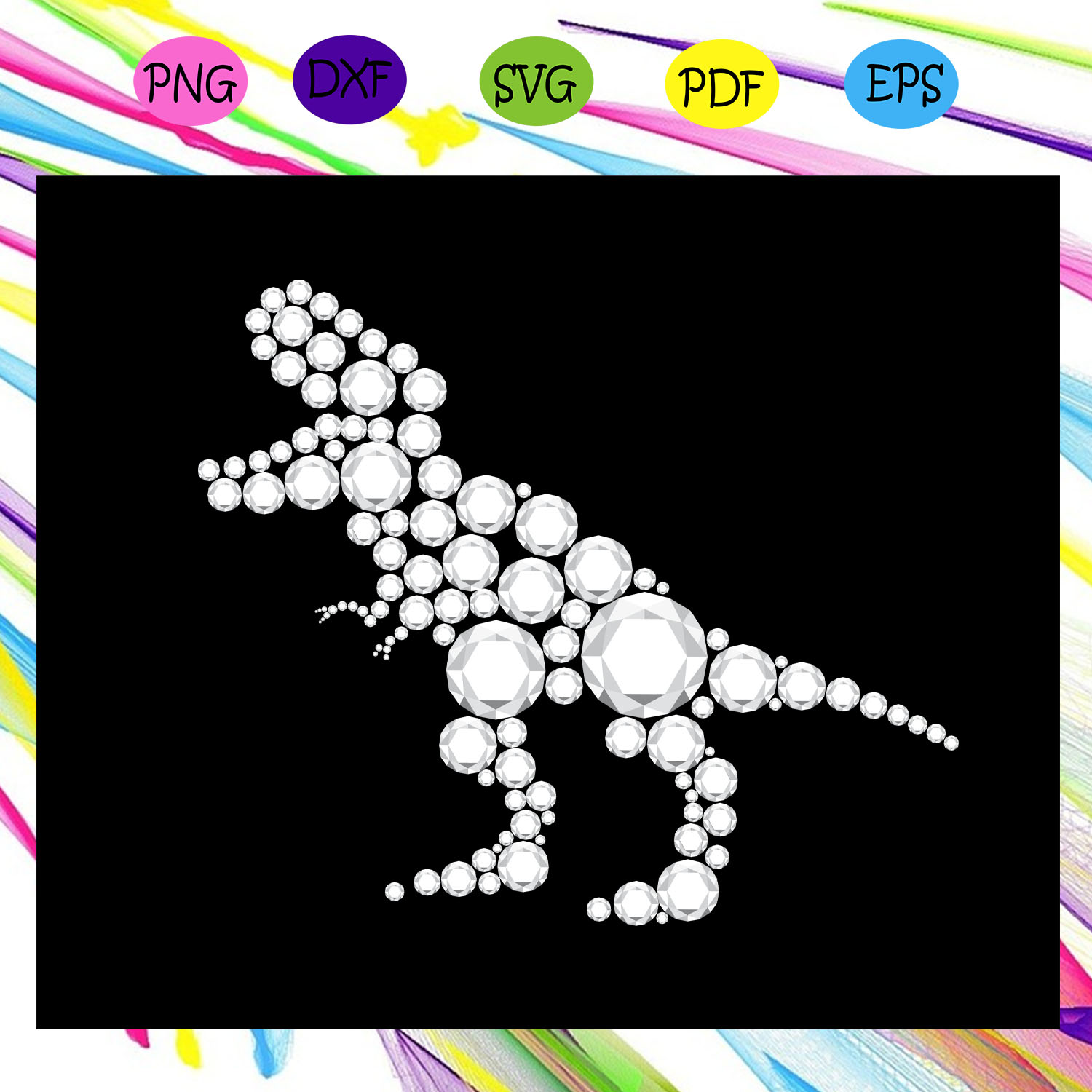 Dot t rex dinosaur t rex t rex svg | Inspire Uplift