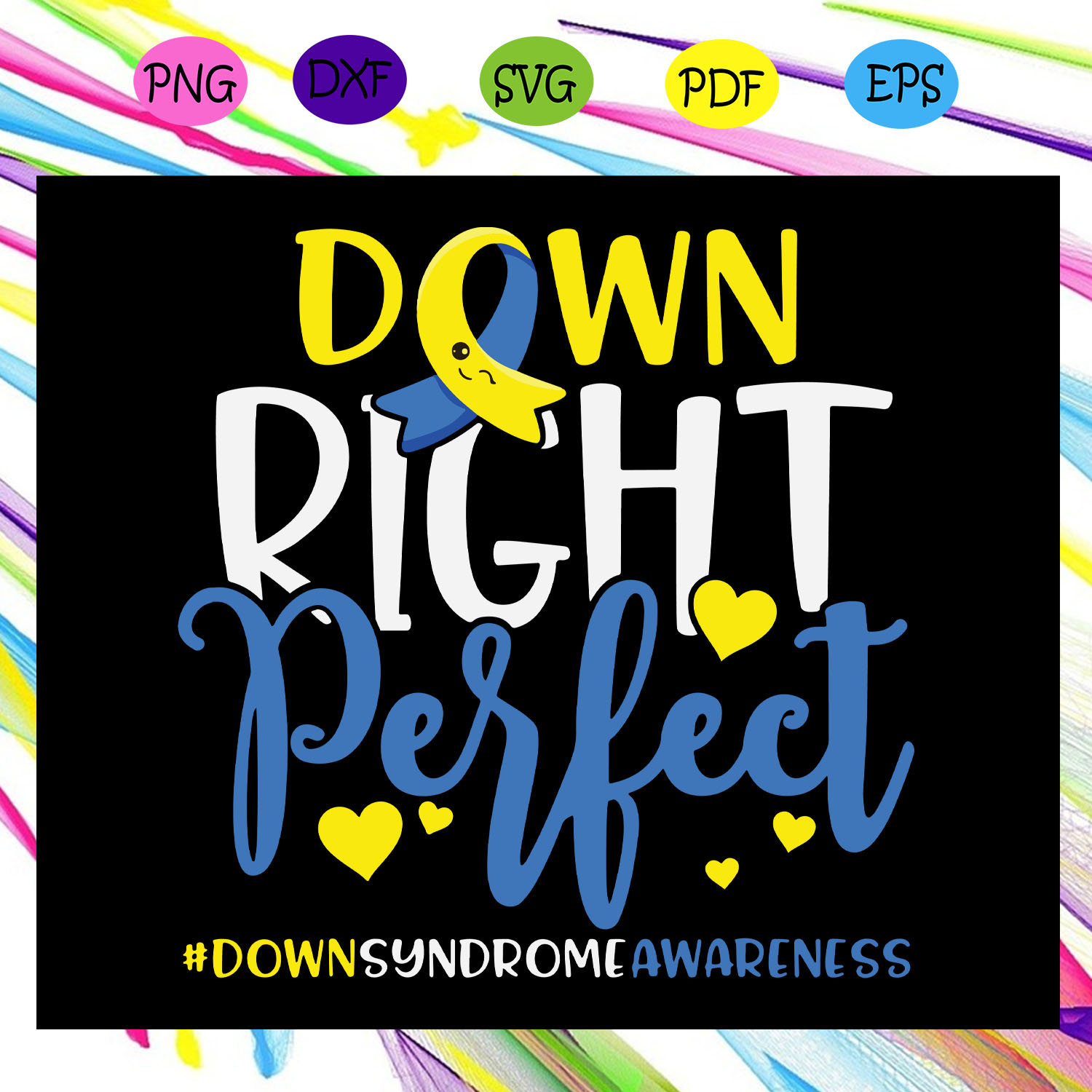 Down right perfect tism awareness svg | Inspire Uplift