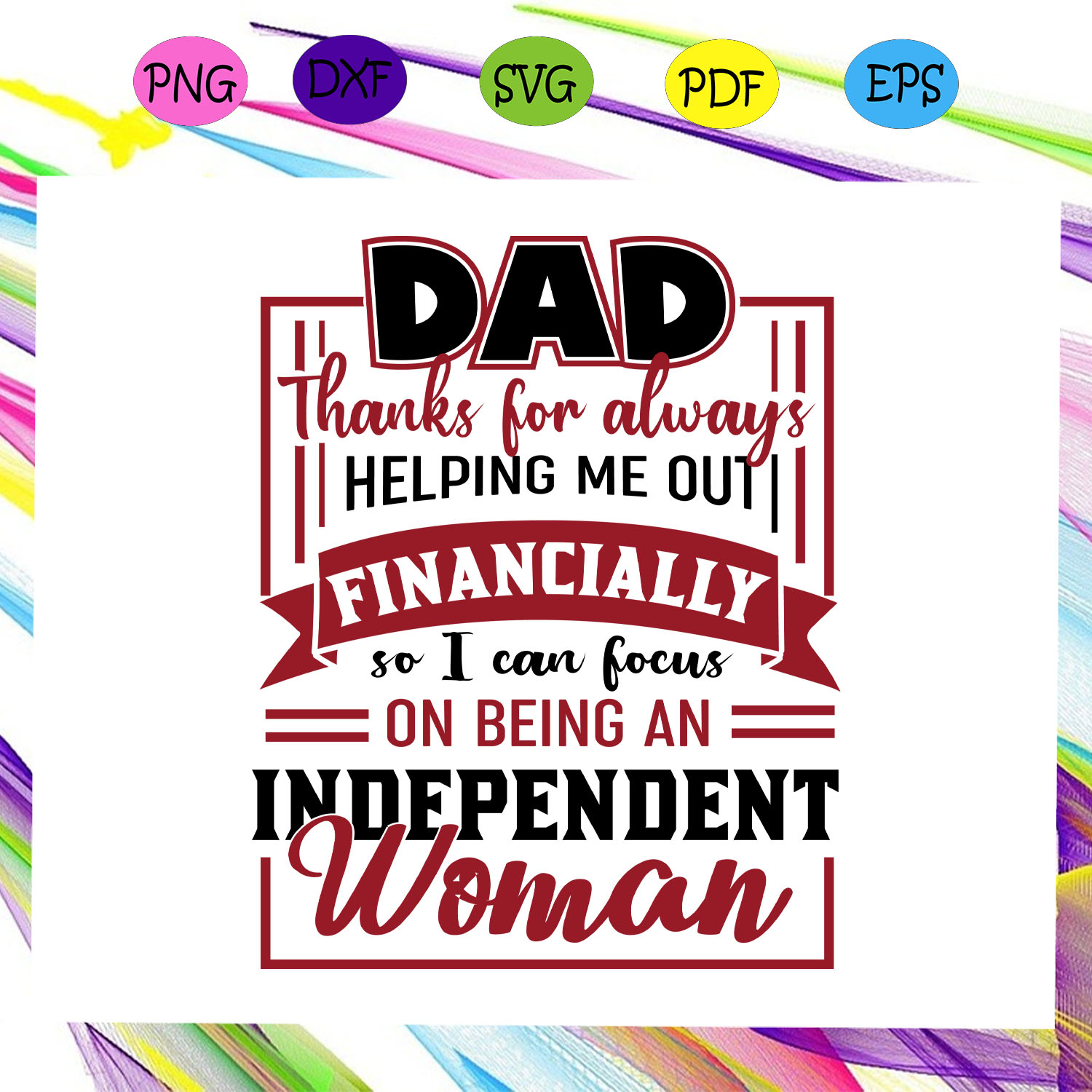 Dad thanks for always helping me out financially svg | Inspire Uplift