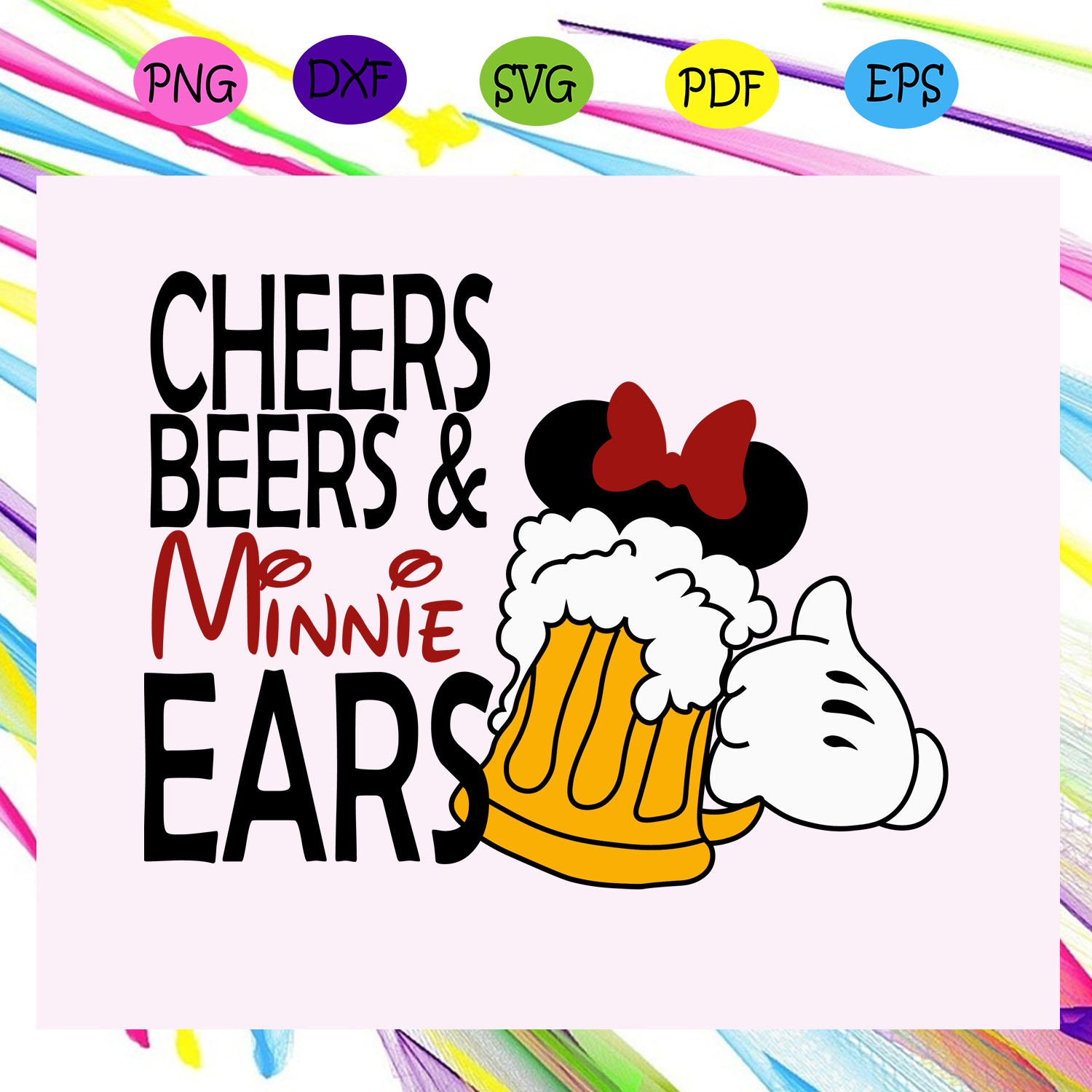 Cheer beers and minnie ears svg | Inspire Uplift