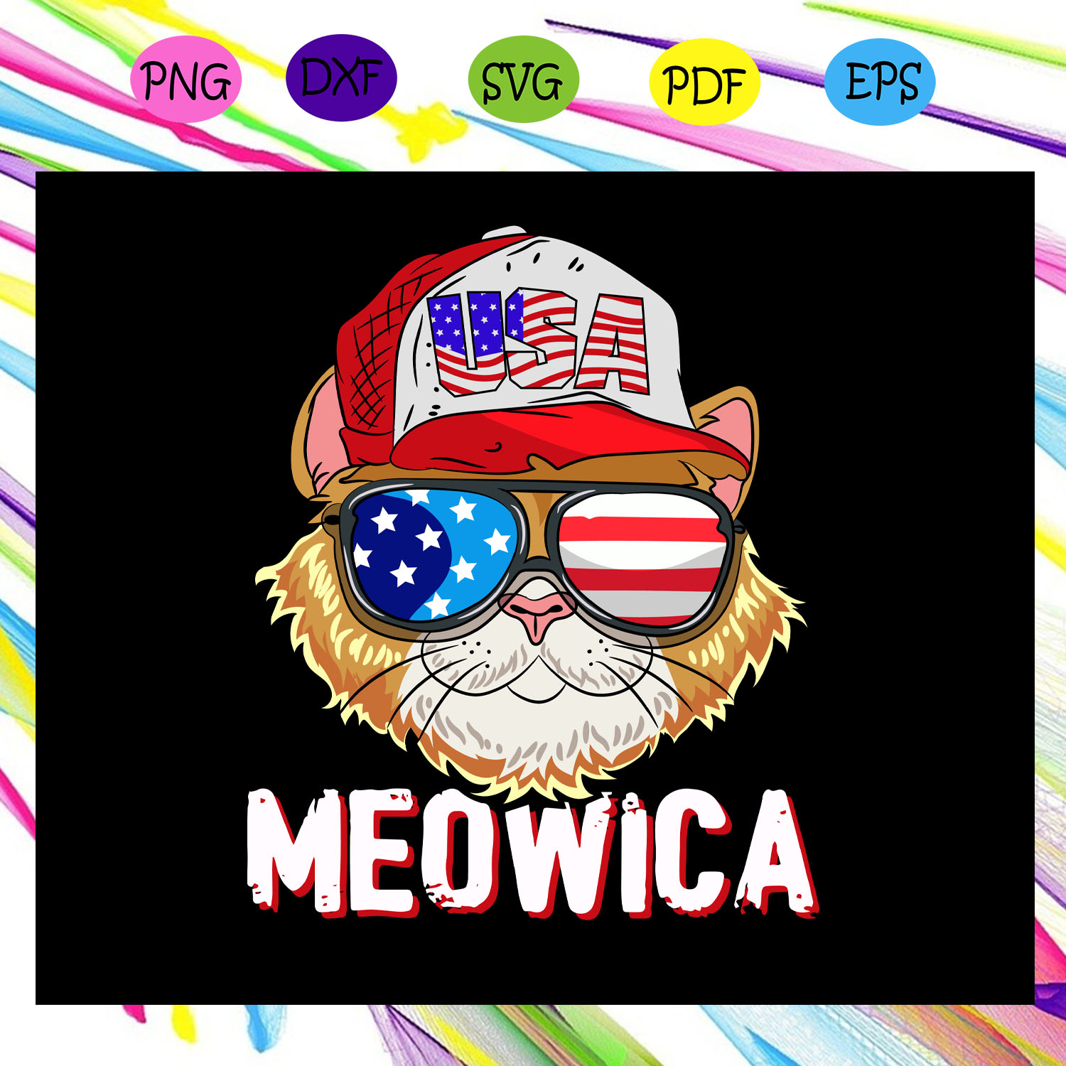 American Flag Cat | Inspire Uplift