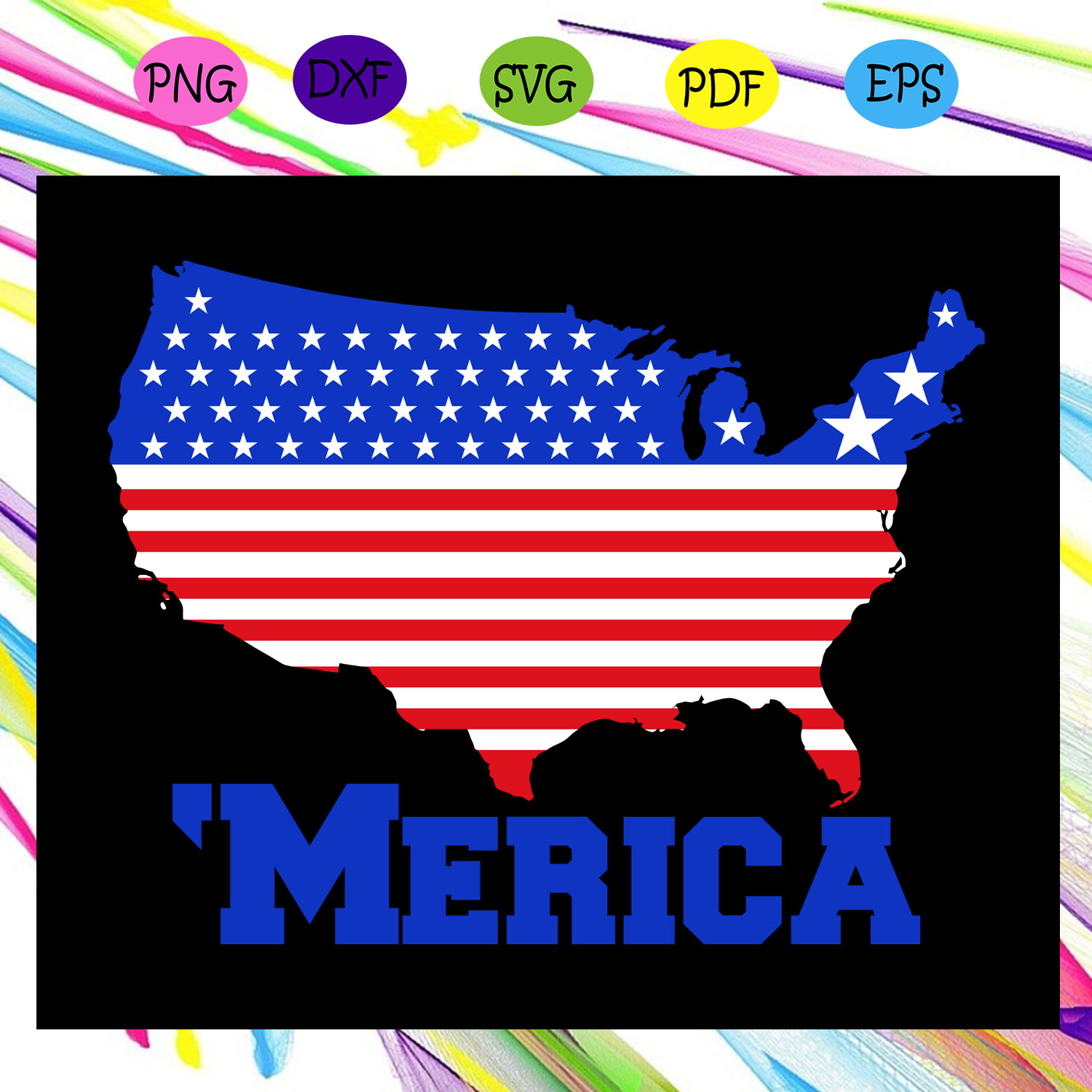 merica flag svg - Inspire Uplift