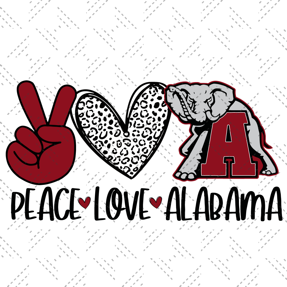 Peace Love Alabama Svg | Inspire Uplift
