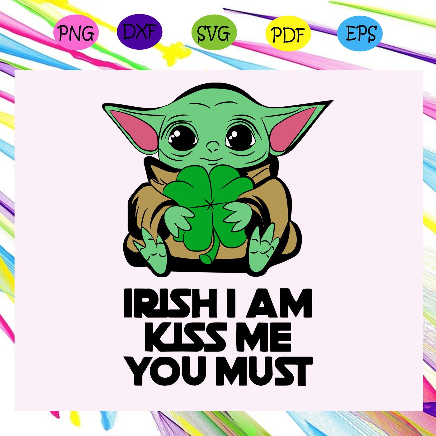 Irish I am Baby yoda svg | Inspire Uplift