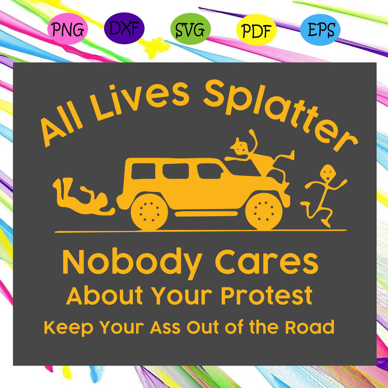 All lives splatter nobody cares Trending svg | Inspire Uplift