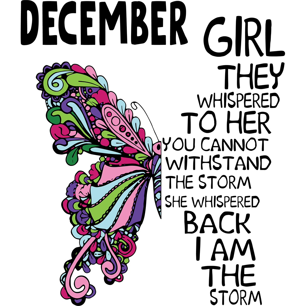 December Girl They Whispered To Her You Cannot Withstand The | Inspire ...